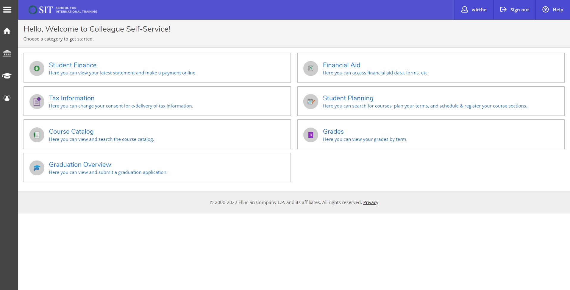 Self-Service - School for International TrainingSchool for ...